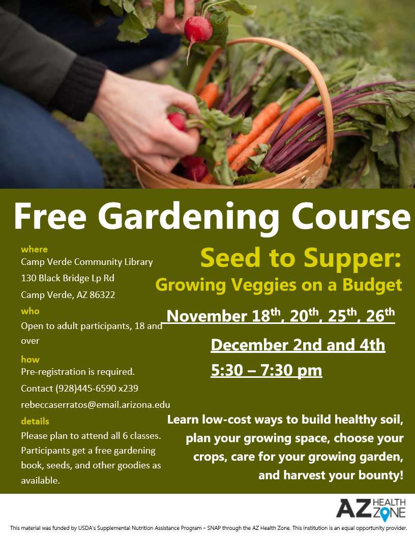 Seed to Supper: Growing Veggies on a Budget | Yavapai Library Network