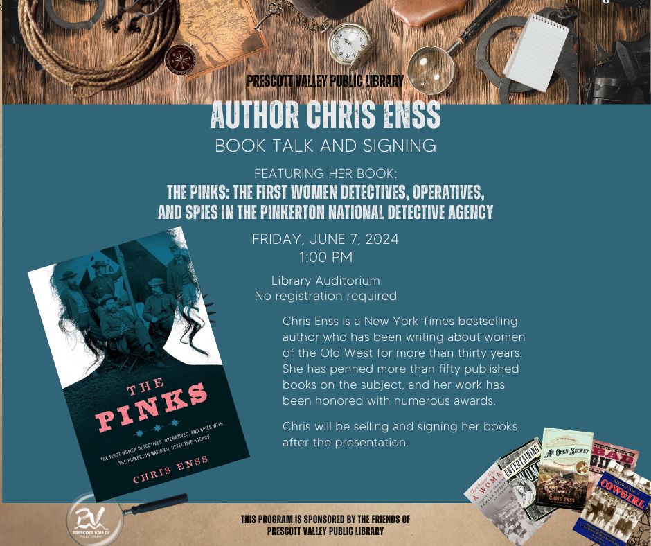 Author Talk, Chris Enss, June 7th, 2024, No registration required ...