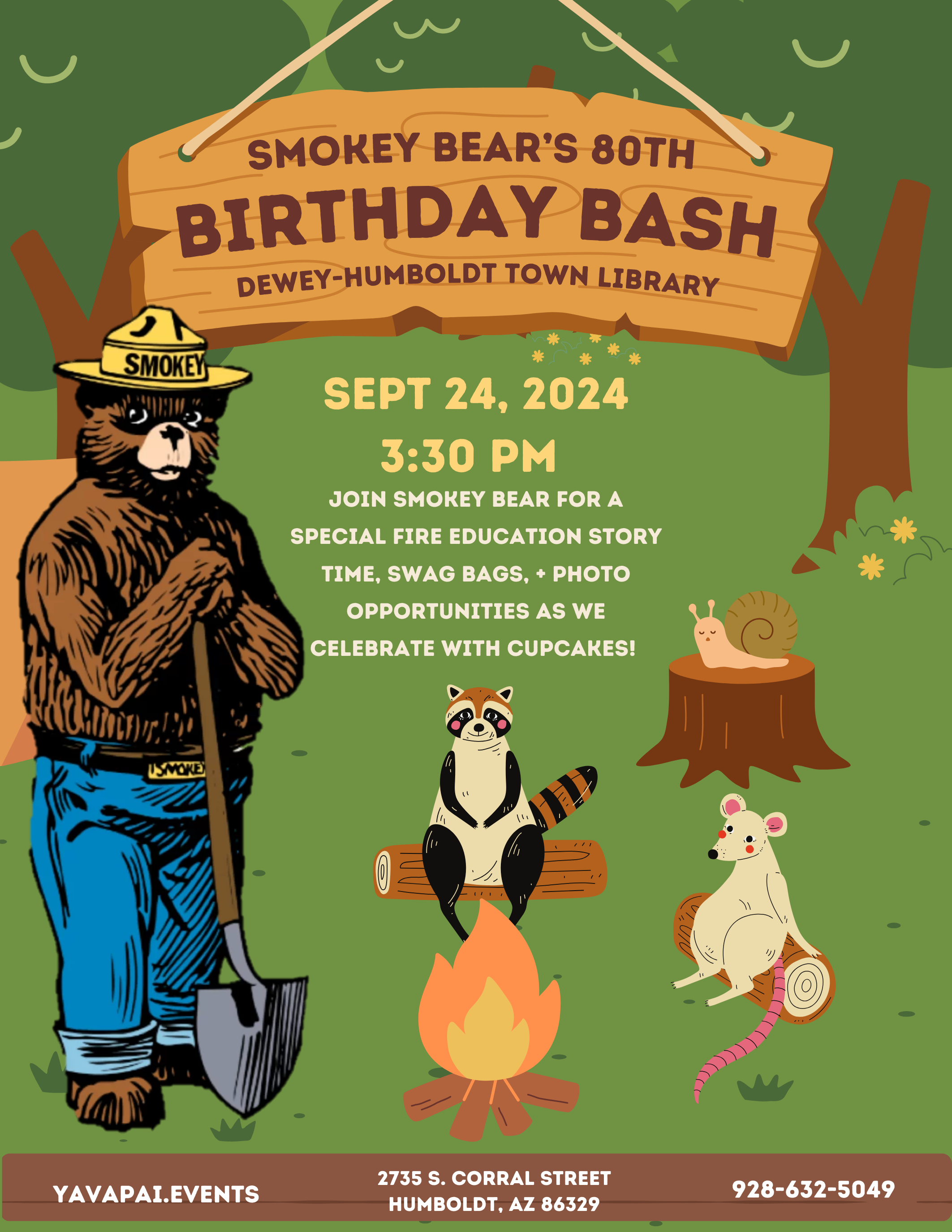 Smokey Bears 80th Birthday Bash | Yavapai Library Network