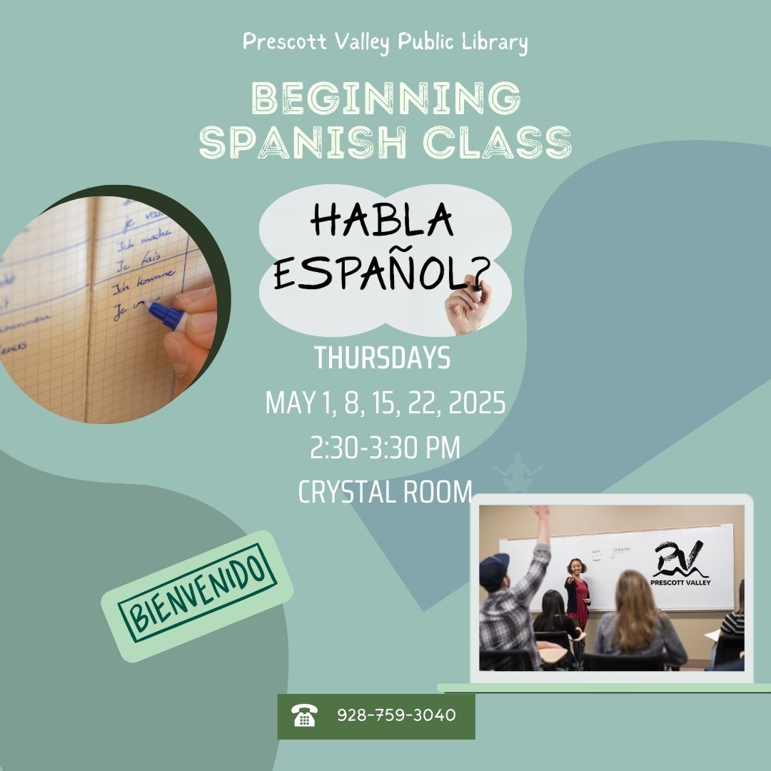 Beginning Spanish Class–In -person program, Pre-registration required ...