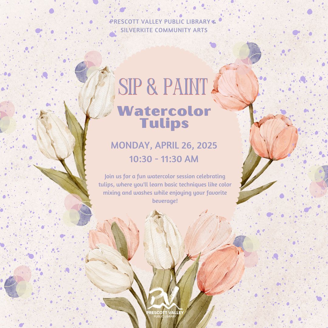 SilverKite Community Art Classes, Sip & Paint Watercolor Tulips ...