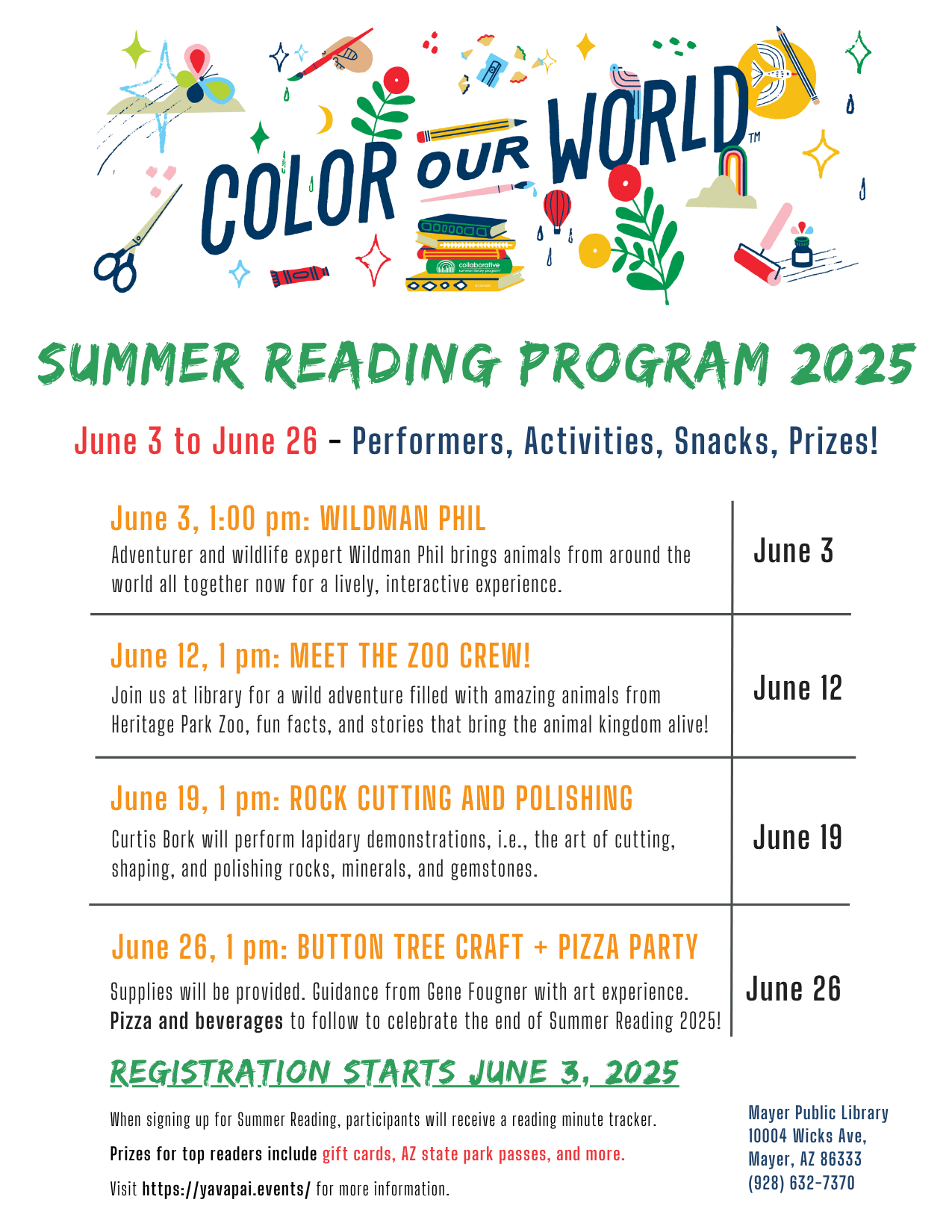 SUMMER READING PROGRAM 2025 | Yavapai Library Network